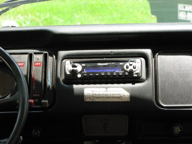 CD player in the dash provides the tunes!